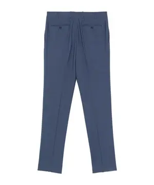 Canali Belt Loop Casual Pants - Blue