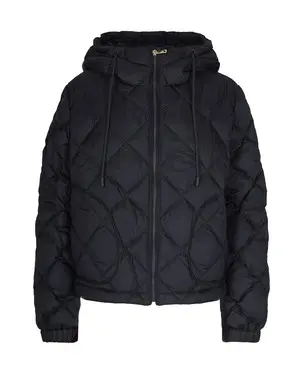 Max Mara Eris Quilted Jacket With Drawstring Hood - Black
