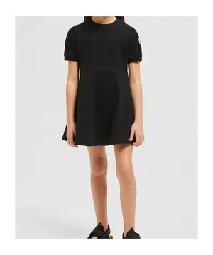 Moncler Rhinestone Embellished Cotton Piquet Polo Dress
