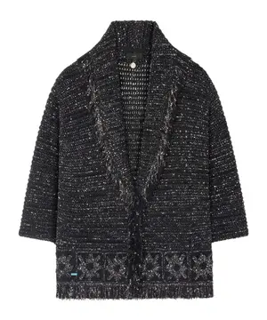 Alanui City Lights Sequined Crochet Cardigan