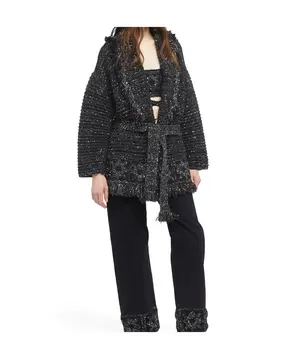 Alanui City Lights Sequined Crochet Cardigan