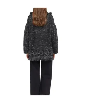 Alanui City Lights Sequined Crochet Cardigan