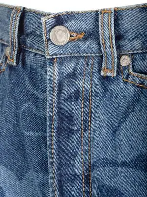 Palm Angels Allover Logo Printed Straight-leg Jeans