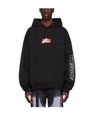 We11Done Cotton Oversized Hoodie With Graphic Details