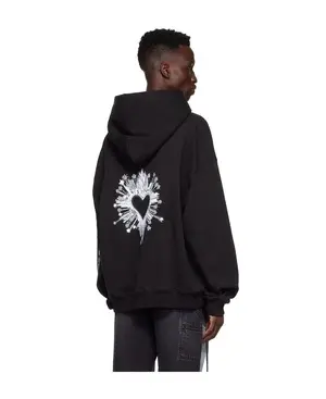 We11Done Cotton Oversized Hoodie With Graphic Details