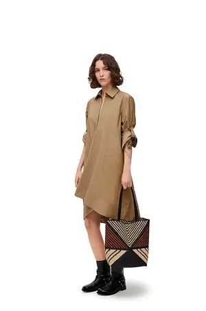 Loewe Trapezoidal Cotton Blend Tunic Dress