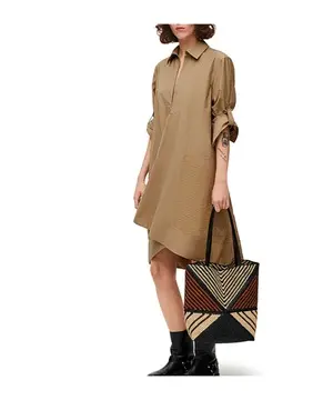 Loewe Trapezoidal Cotton Blend Tunic Dress