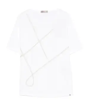 Herno Crew-neck T-shirt With Embroidered Graphic - White