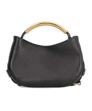 Moschino Debossed Shoulder Bag - Black