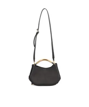Moschino Debossed Shoulder Bag - Black