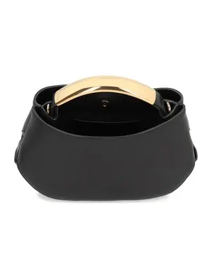 Moschino Debossed Shoulder Bag - Black