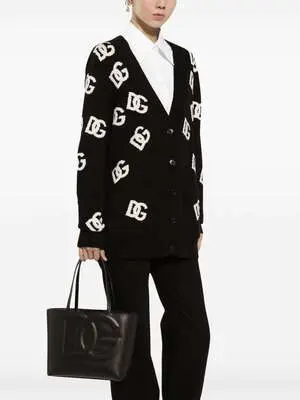 Dolce & Gabbana Dg Logo Intarsia Knitted Cardigan