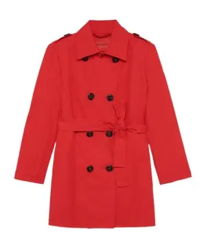 MAXCO. Max&co. Belted Double-breasted Long-sleeved Coat