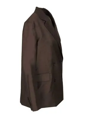 LOULOU STUDIO Double-breasted Notched Lapel Suit Jacket