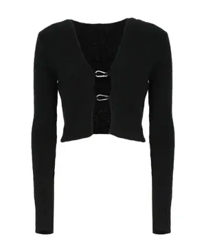 Heron Preston Open-front Knitted Cardigan With Snap Details