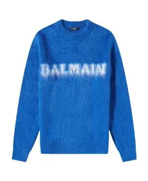 Balmain Retro Brushed Crewneck Jumper
