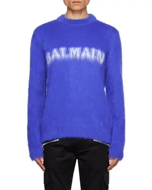 Balmain Retro Brushed Crewneck Jumper