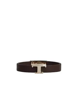 TOD'S Logo Plaque Bracelet - Brown
