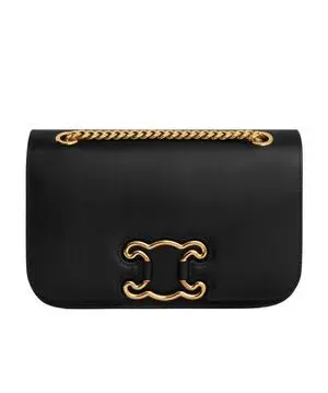 Celine Medium Triomphe Frame Bag In Shiny Calfskin