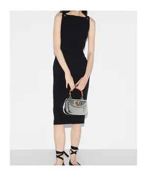 Gucci Cotton Crêpe Sleeveless Dress With Double G Detail