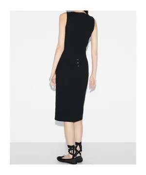 Gucci Cotton Crêpe Sleeveless Dress With Double G Detail