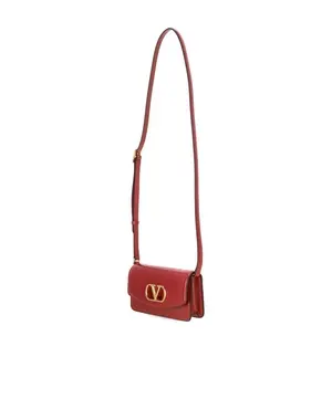 Valentino Garavani V Logo Foldover Clutch Bag