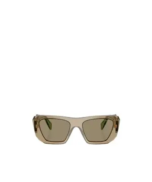 Prada Rectangular Frame Sunglasses - Brown