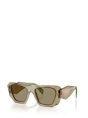 Prada Rectangular Frame Sunglasses - Brown