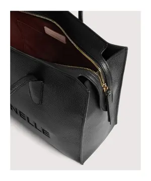 COCCINELLE Logo Zip Top Tote Bag - Black