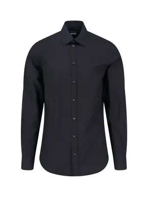 Dolce & Gabbana Dolce Gabbana Curved Hem Shirt - Black