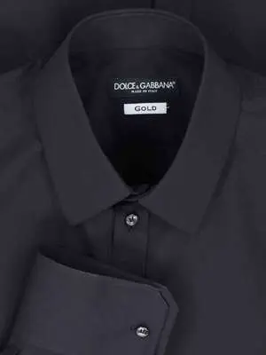Dolce & Gabbana Dolce Gabbana Curved Hem Shirt - Black