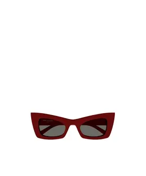 Saint Laurent Rectangle-frame Sunglasses - Red