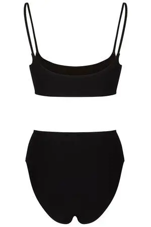 Dolce & Gabbana Logo Plaque Bralette Bikini Set