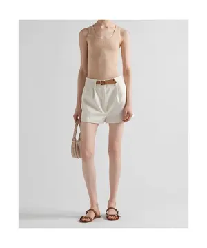 Prada Sleeveless Ribbed Tank Top - Nude