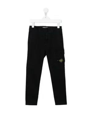 Stone Island Teen Compass-patch Cargo Trousers