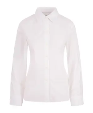 Jacquemus Jacquemus Long-Sleeve Shirt With Lapel And Hollow Detail White