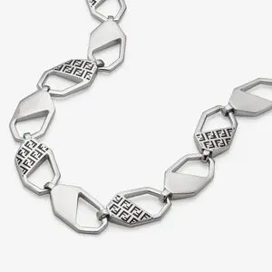 Fendi Hexagon Ff Enamel Link Necklace
