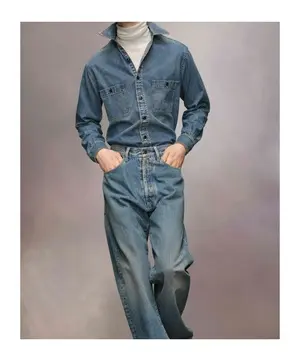 MAISON MARGIELA Collared Long-sleeve Denim Shirt