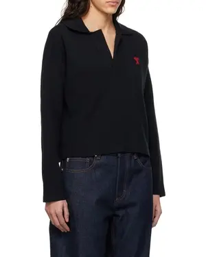 AMI Paris De Coeur Long-sleeved Knitted Jumper
