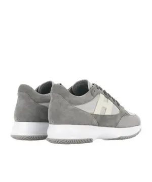 Hogan Low Top Sneakers With Side H Logo - Gray
