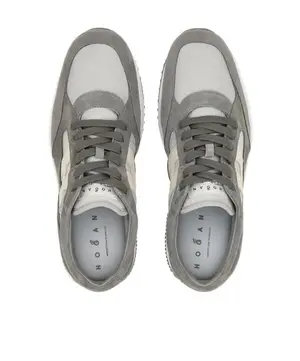 Hogan Low Top Sneakers With Side H Logo - Gray