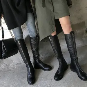 Guidi 410 Zippered Leather Boots - Black