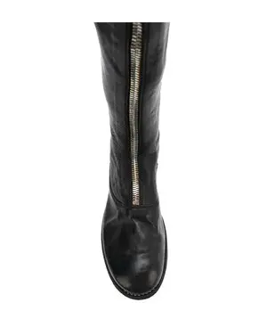 Guidi 410 Zippered Leather Boots - Black