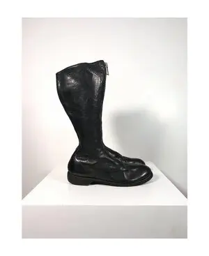 Guidi 410 Zippered Leather Boots - Black