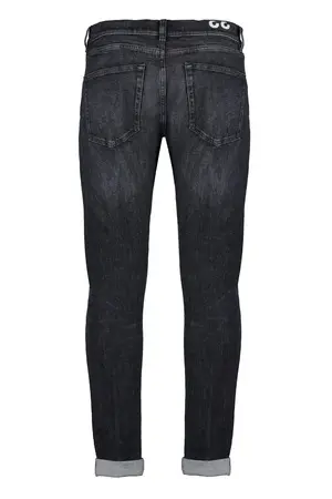 DONDUP Slim Fit Jeans With Belt Loops - Black