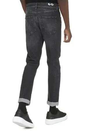 DONDUP Slim Fit Jeans With Belt Loops - Black