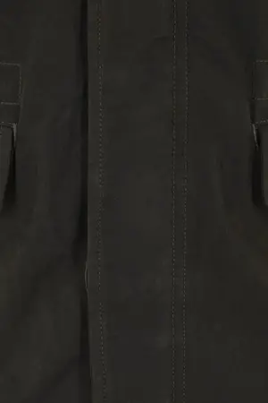 Aspesi Canvas High-neck Jacket With Detachable Hood - Black