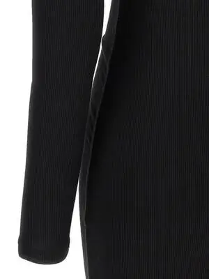 DIESEL® Mock Neck Midi Dress With Embroidered Logo