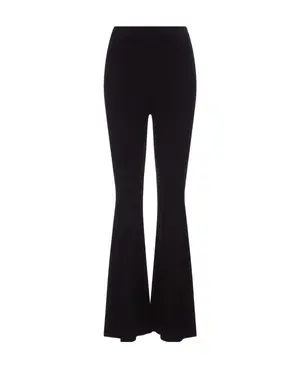 Stella McCartney Ribbed Knit Flared Leggings - Black