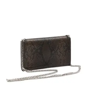 Stella McCartney Embossed Chain Wallet - Black